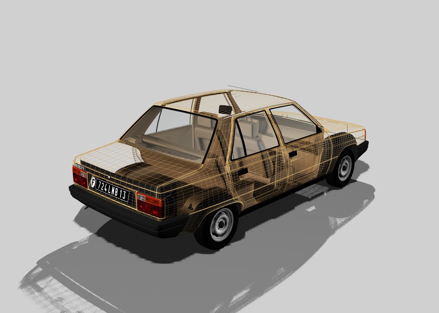 Renault 9 TC 3D model - TurboSquid 2131722