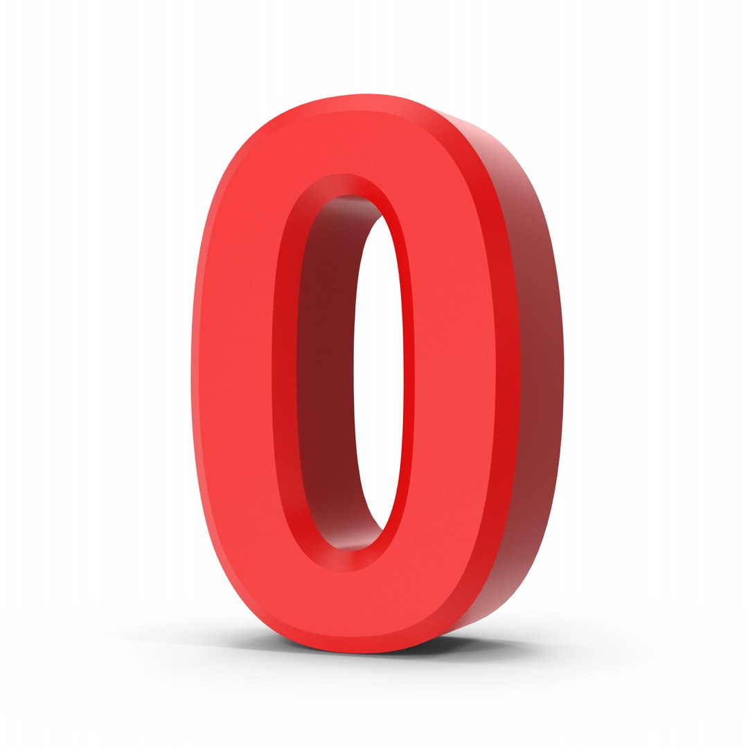 Red Number 0 3D - TurboSquid 2242014