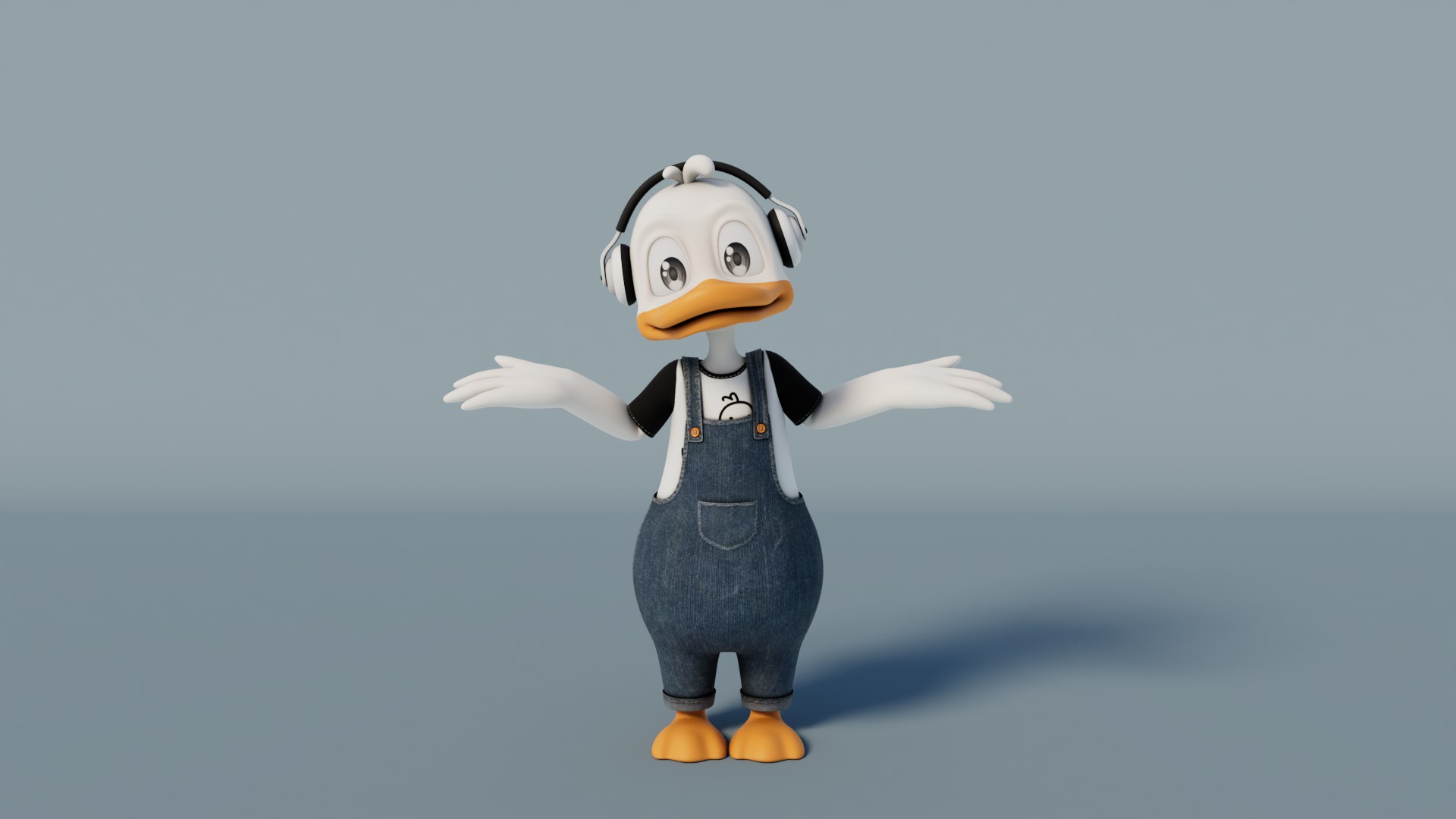 Rigged Cartoon Duck 3D Model - TurboSquid 2293089