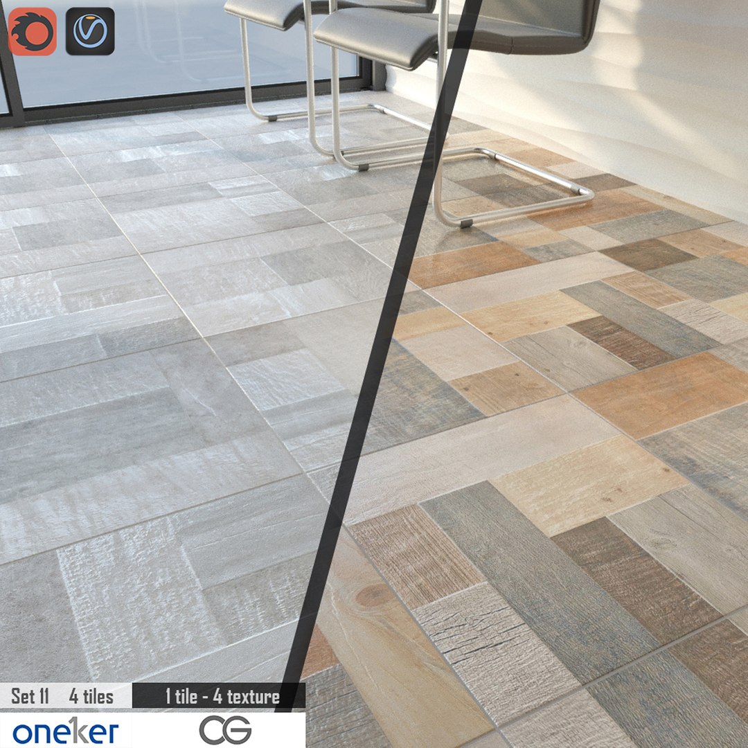 3d Tile Oneker Set 11 Model