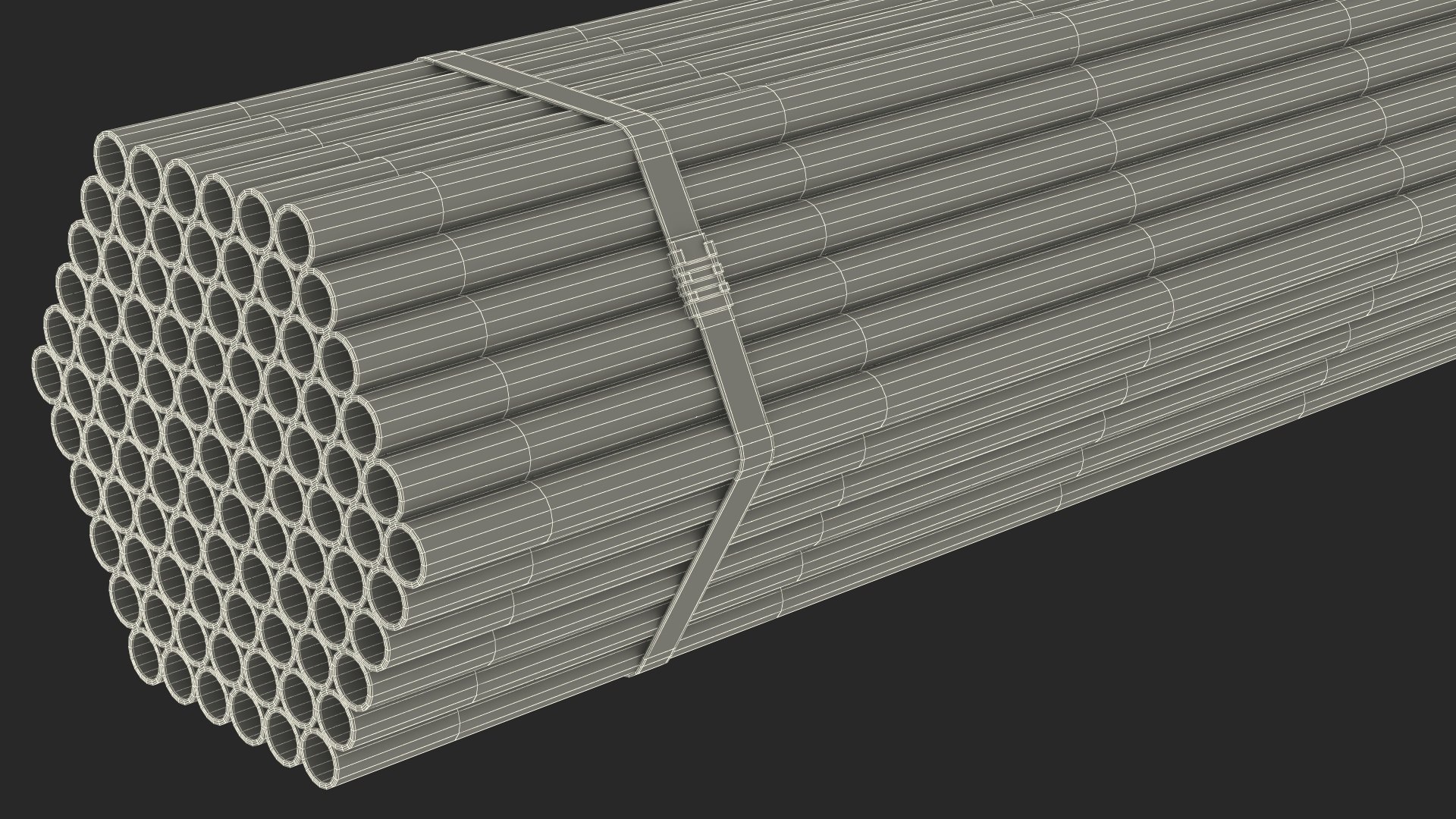Thin Plastic Pipes Bundle 2 Meters 3D Model - TurboSquid 2212217