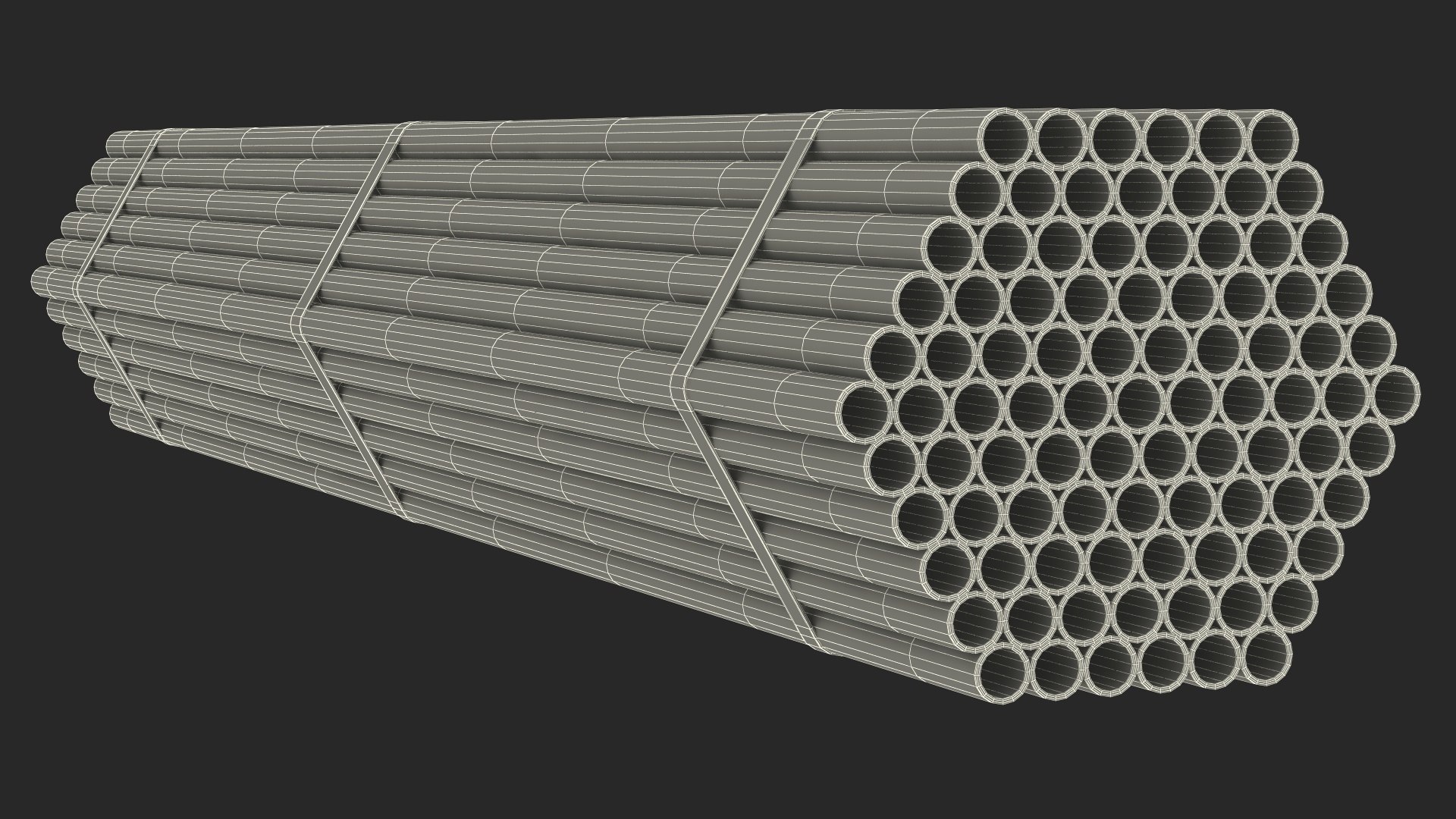 Thin Plastic Pipes Bundle 2 Meters 3D Model - TurboSquid 2212217