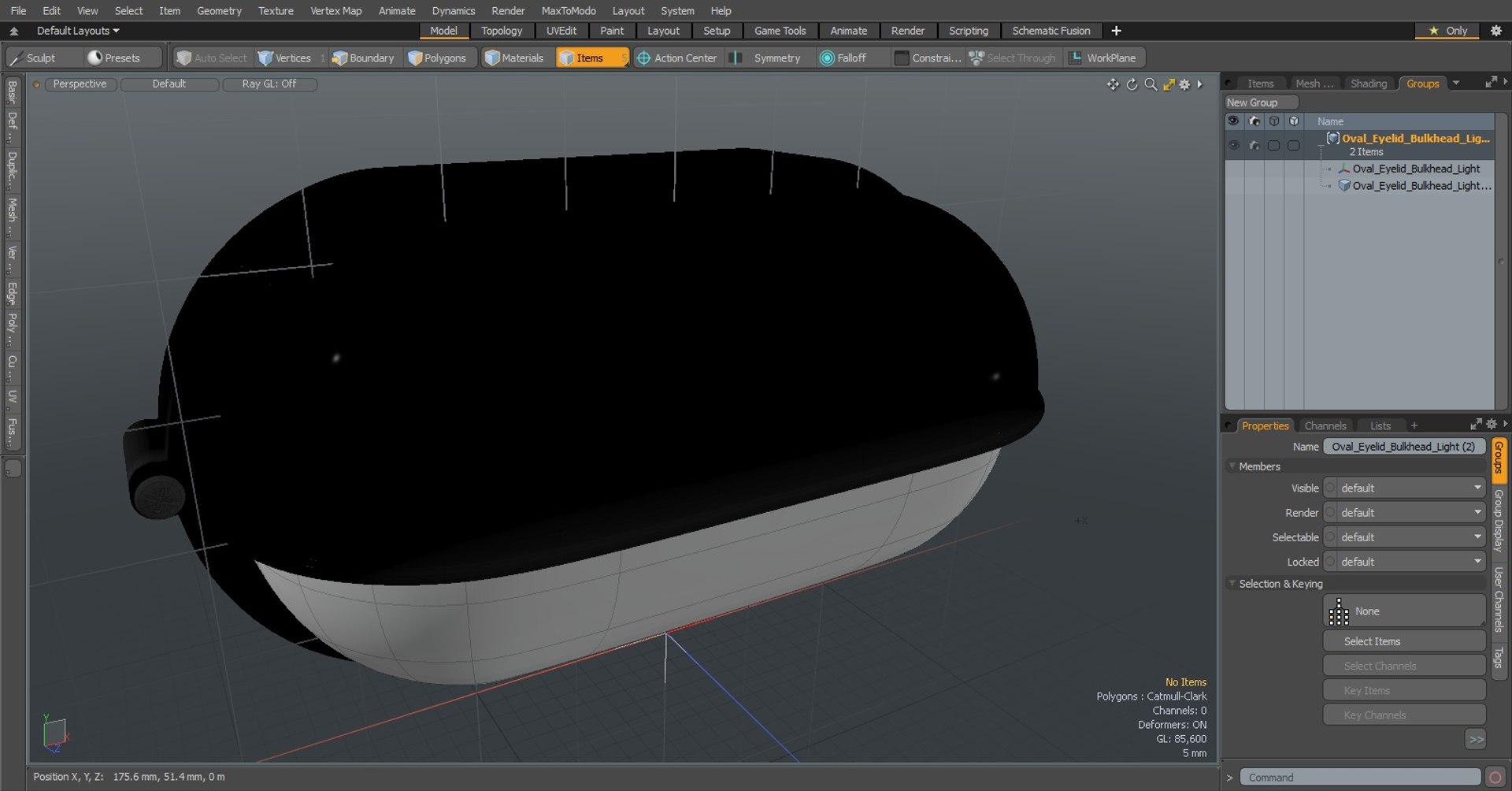 Oval Eyelid Bulkhead Light 3D Model - TurboSquid 1978393