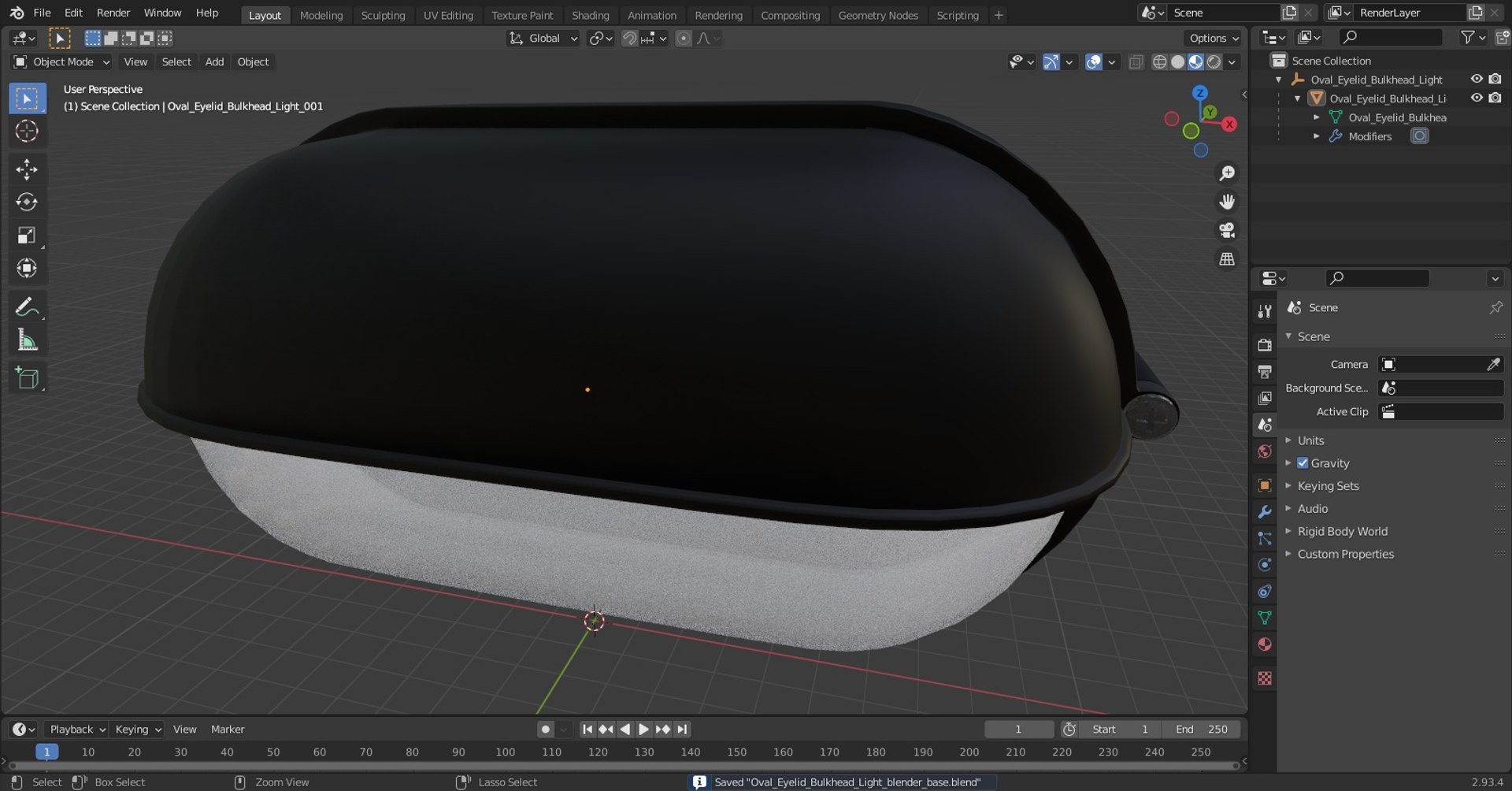 Oval Eyelid Bulkhead Light 3D Model - TurboSquid 1978393