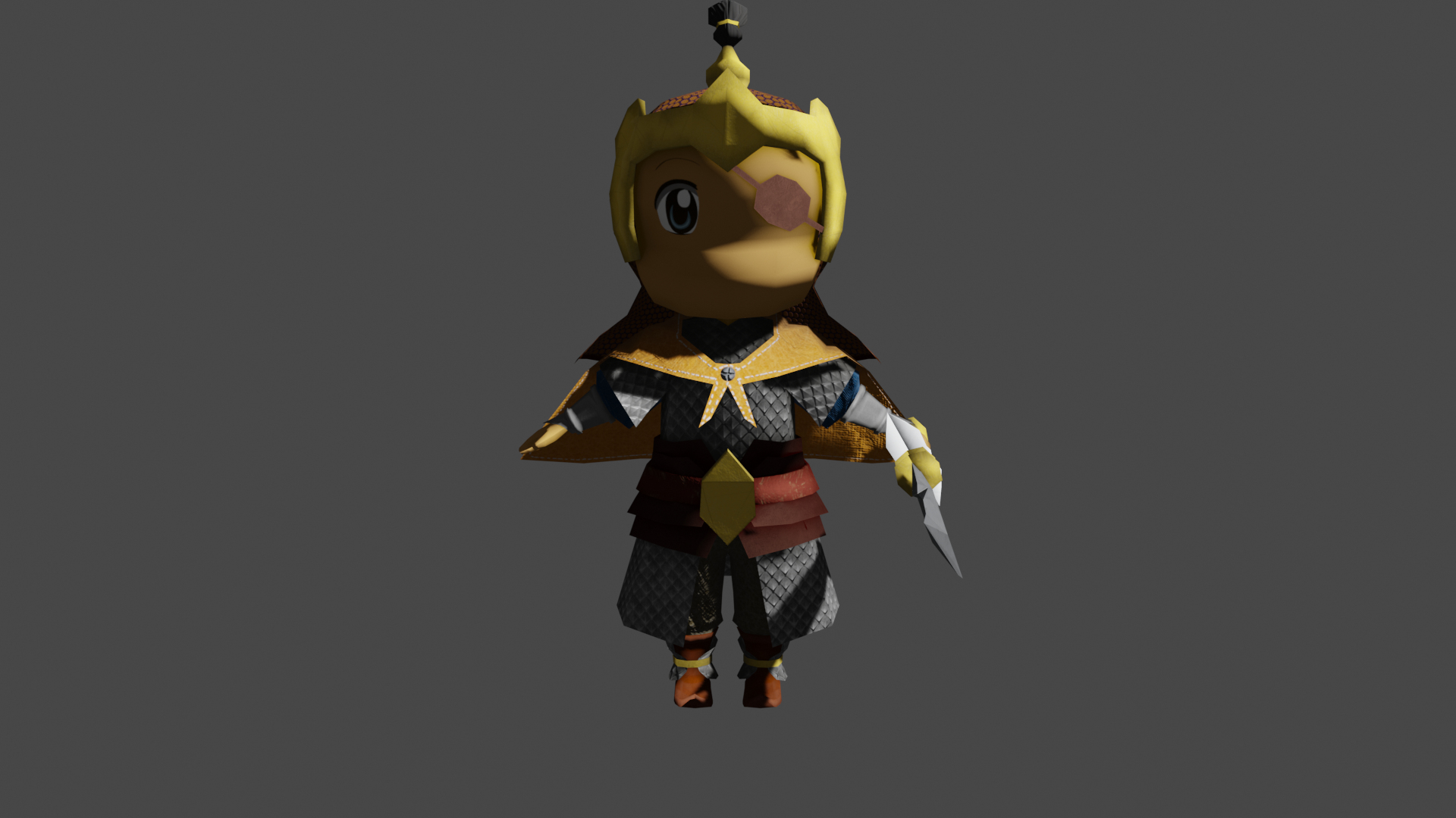 3D Chibi Game Character Sword Man - TurboSquid 1813868