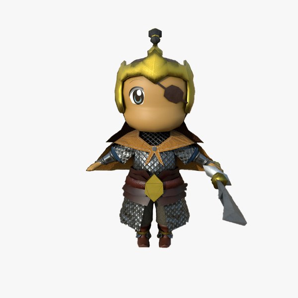 3D Chibi game character Sword Man - TurboSquid 1813868
