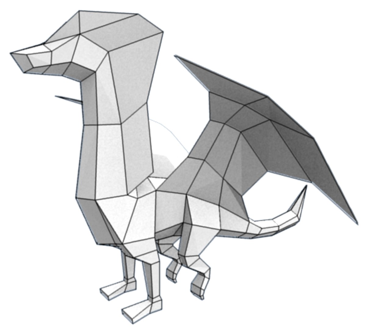 Free Low-poly Dragon 3d Model