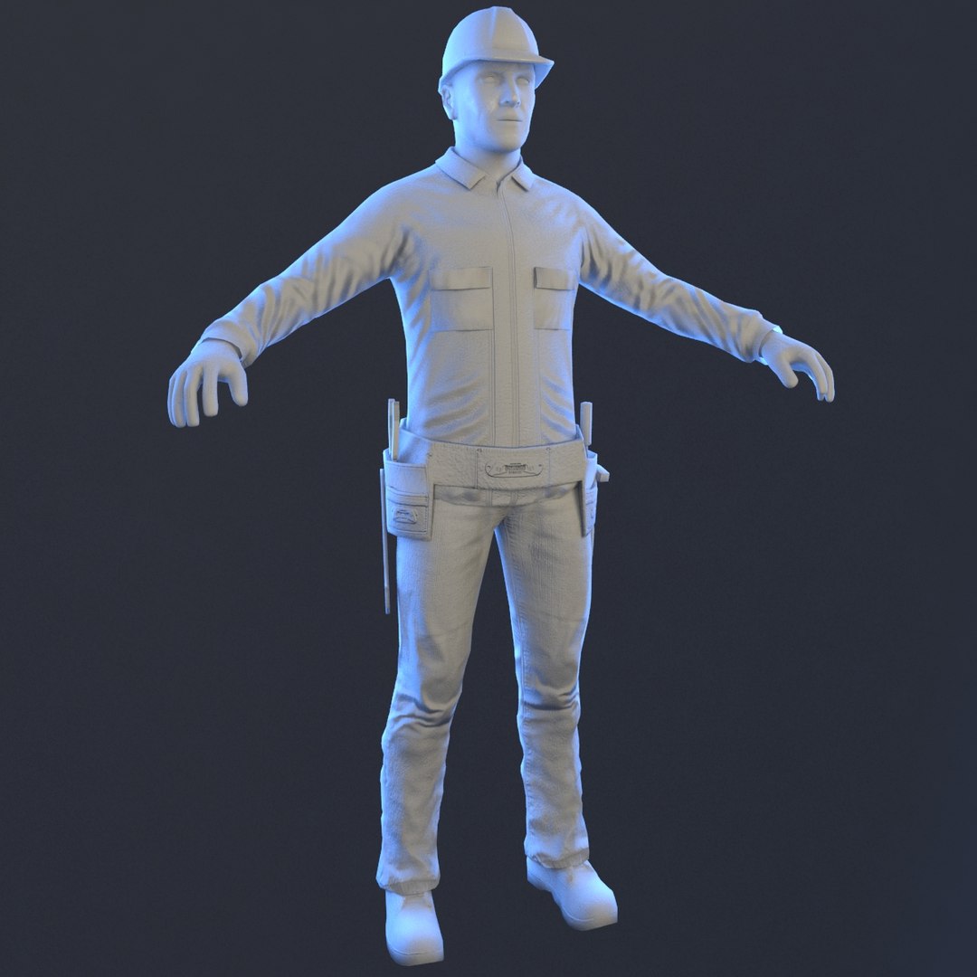 3D worker man helmet model - TurboSquid 1413960