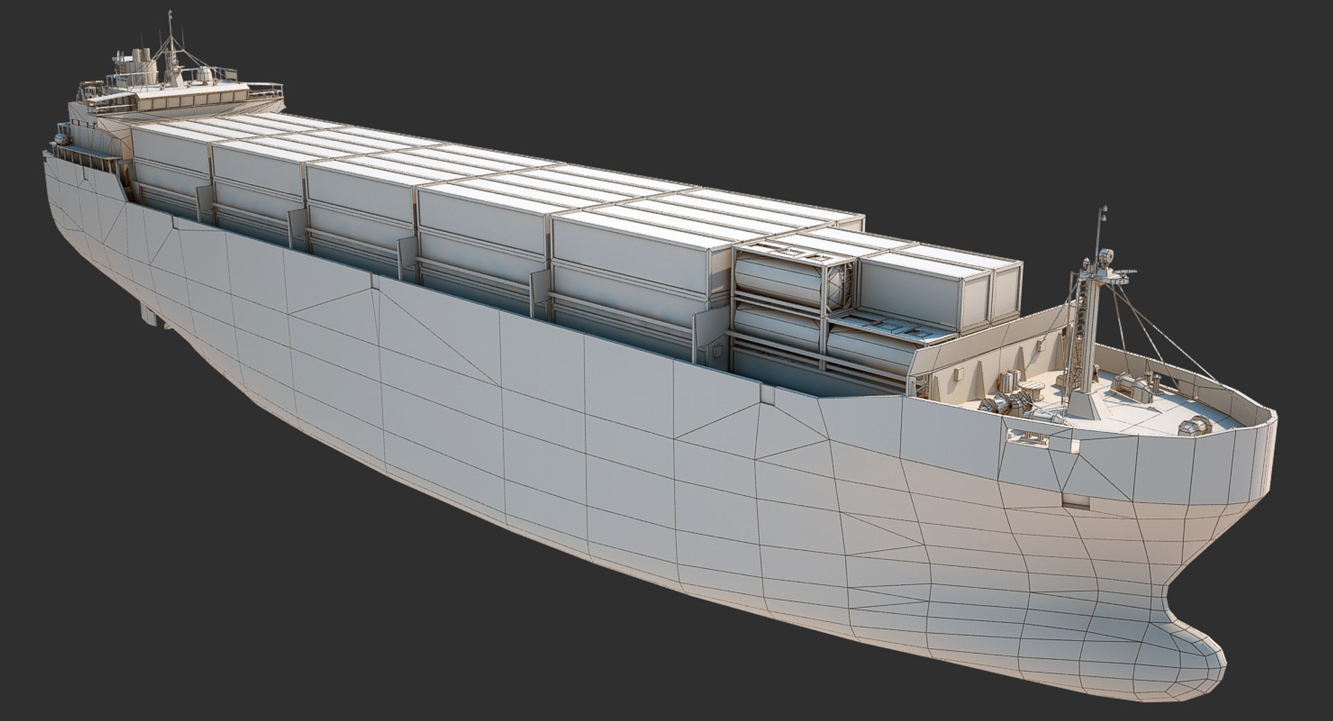 Cargo Ship 3d Model
