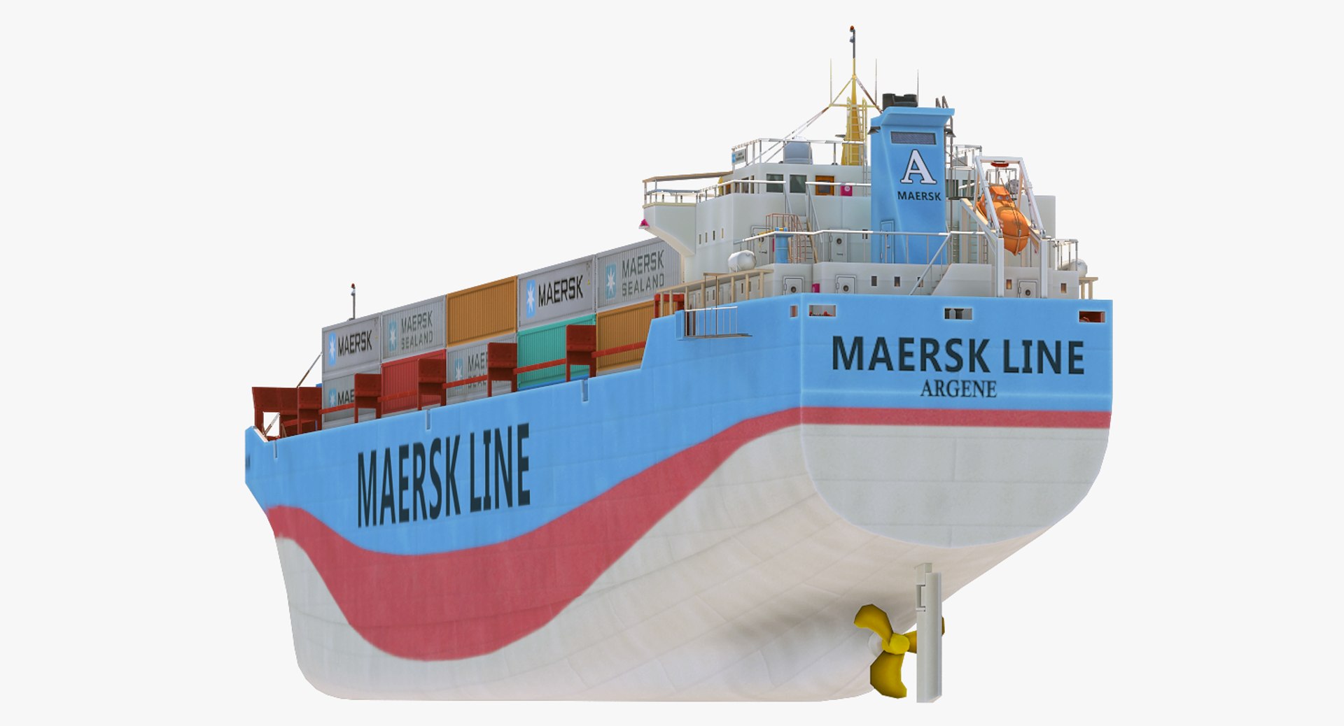 Cargo Ship 3d Model
