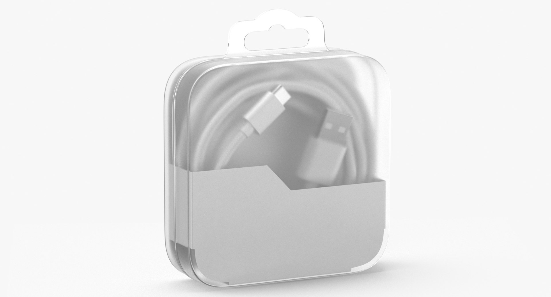 Charging Cord Package Type 03 Blank And Generic Lebel Box 3D Model ...