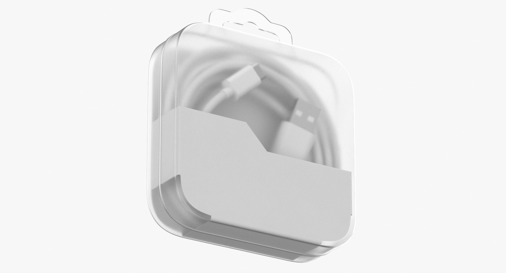 Charging Cord Package Type 03 Blank And Generic Lebel Box 3D Model ...