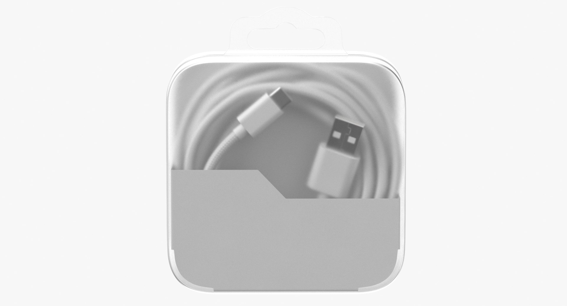 Charging Cord Package Type 03 Blank And Generic Lebel Box 3D Model ...