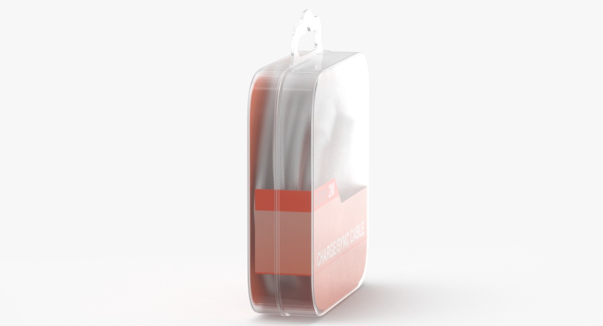 Charging Cord Package Type 03 Blank And Generic Lebel Box 3D Model ...