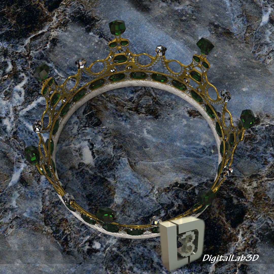 emerald crown 3d model