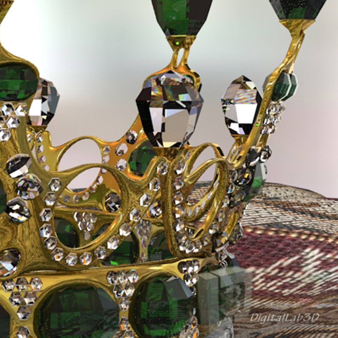 emerald crown 3d model