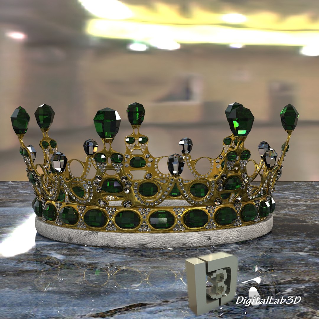 emerald crown 3d model
