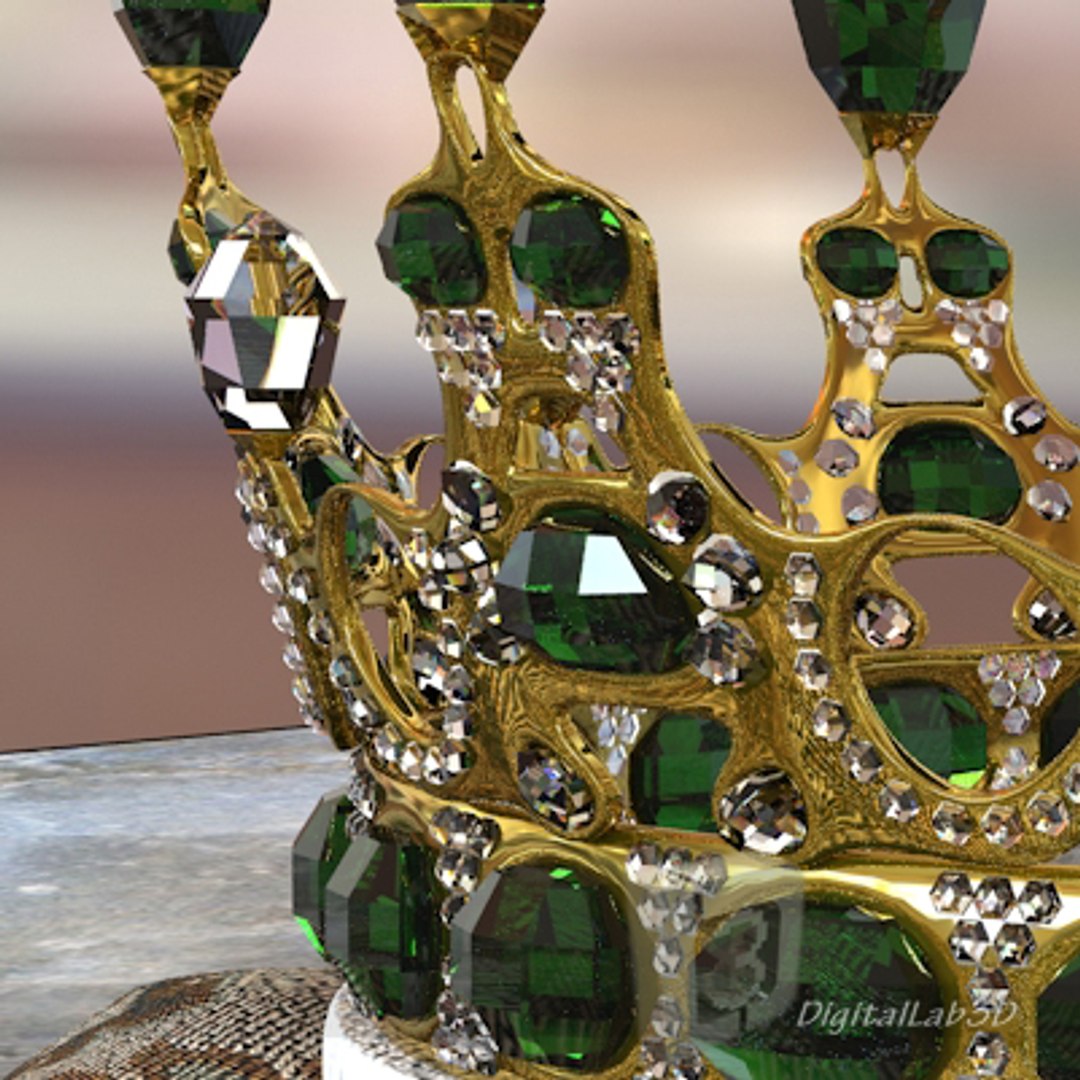 emerald crown 3d model