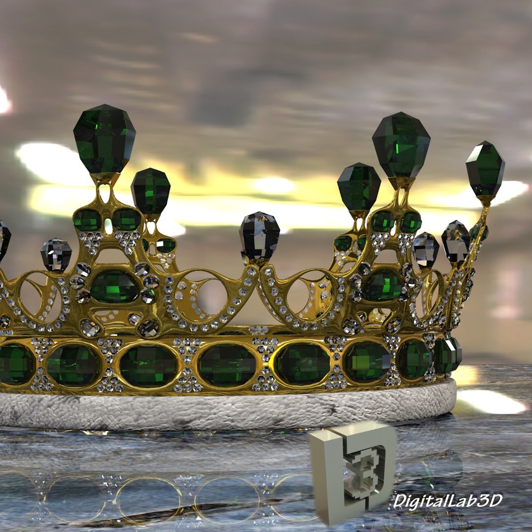 emerald crown 3d model