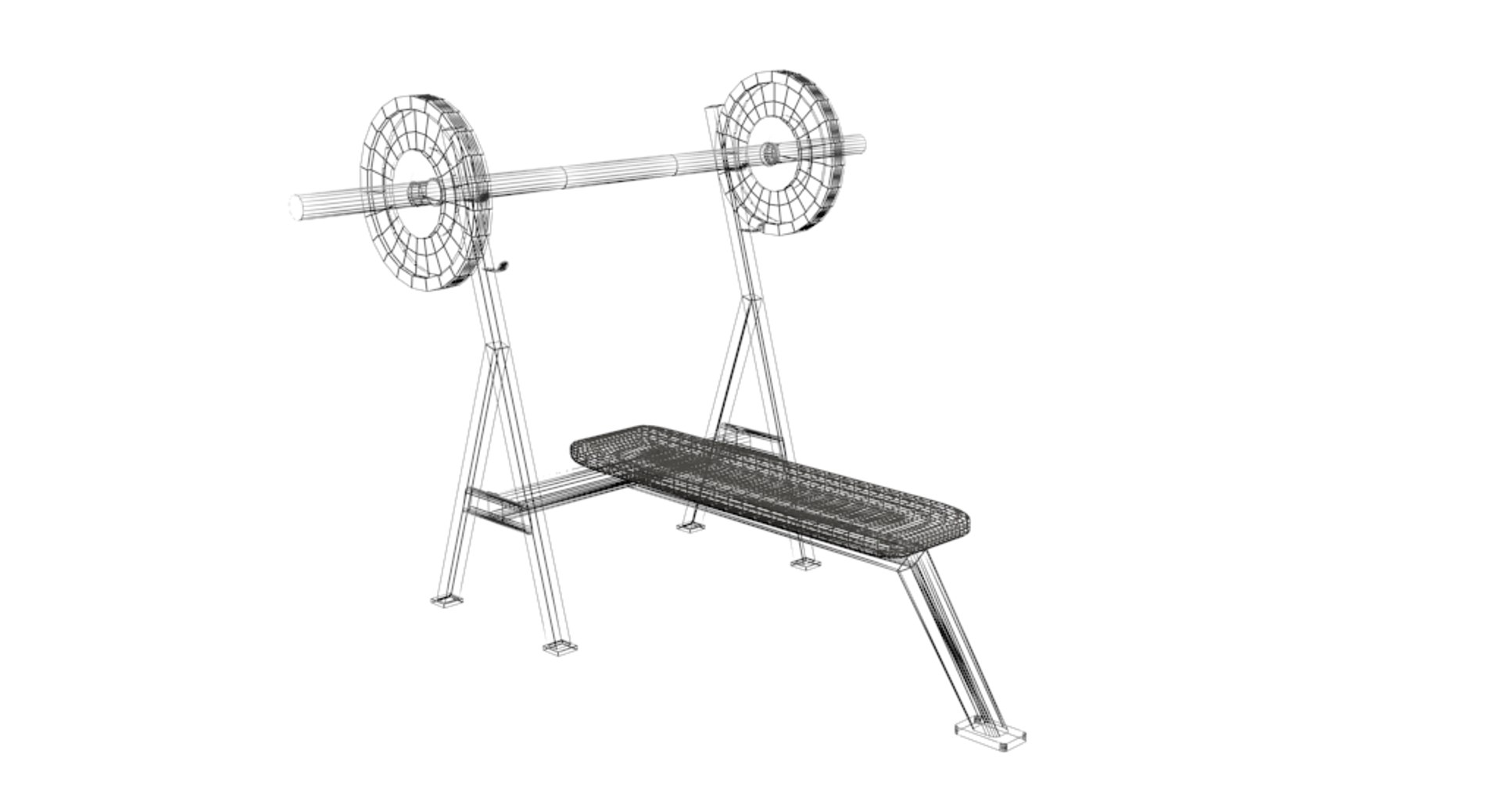 3D Bench Press Model - TurboSquid 1437687
