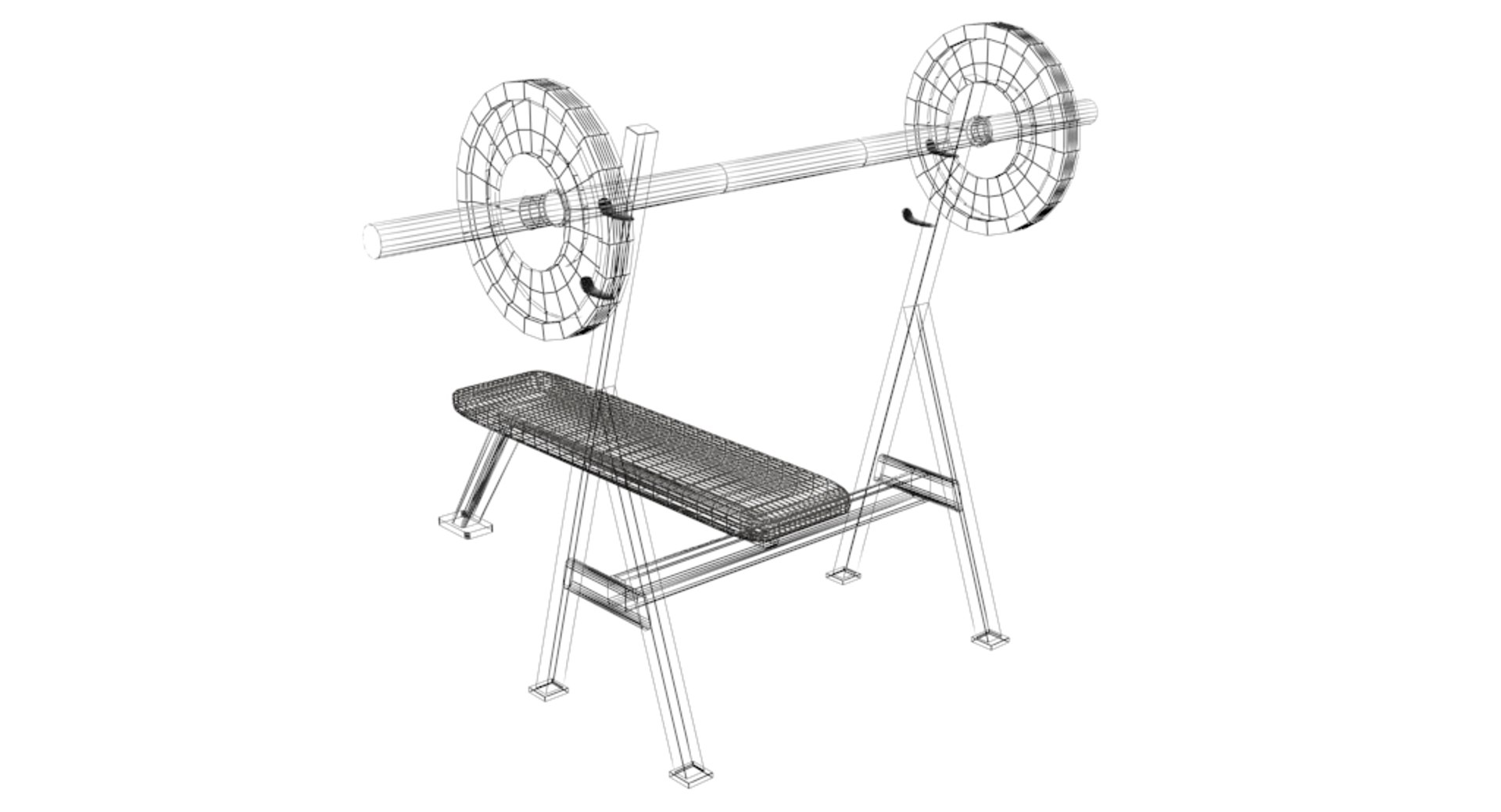 3D Bench Press Model - TurboSquid 1437687