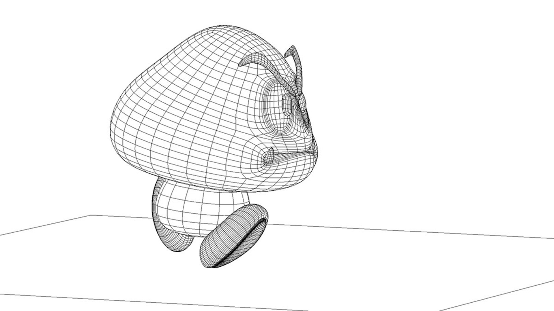 3D Model Goomba From Super Mario All Quad Low-poly 3D Model ...