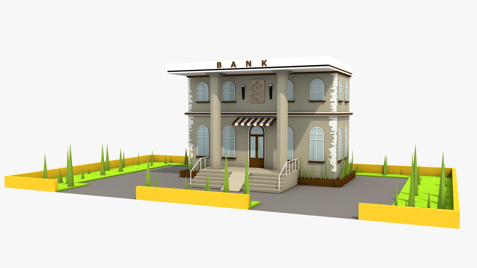 3D Bank Model - TurboSquid 1728705