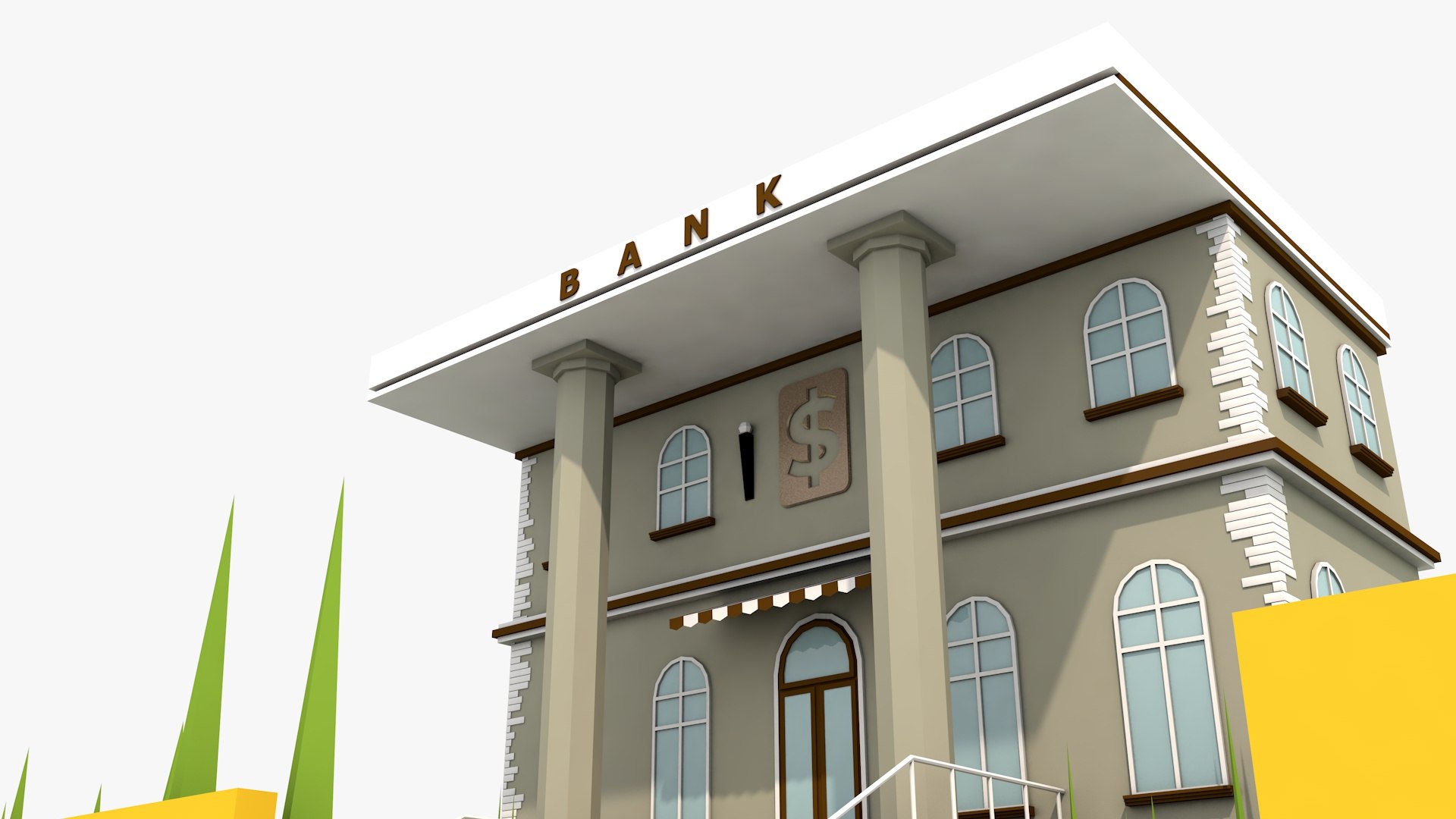 3D Bank Model - TurboSquid 1728705