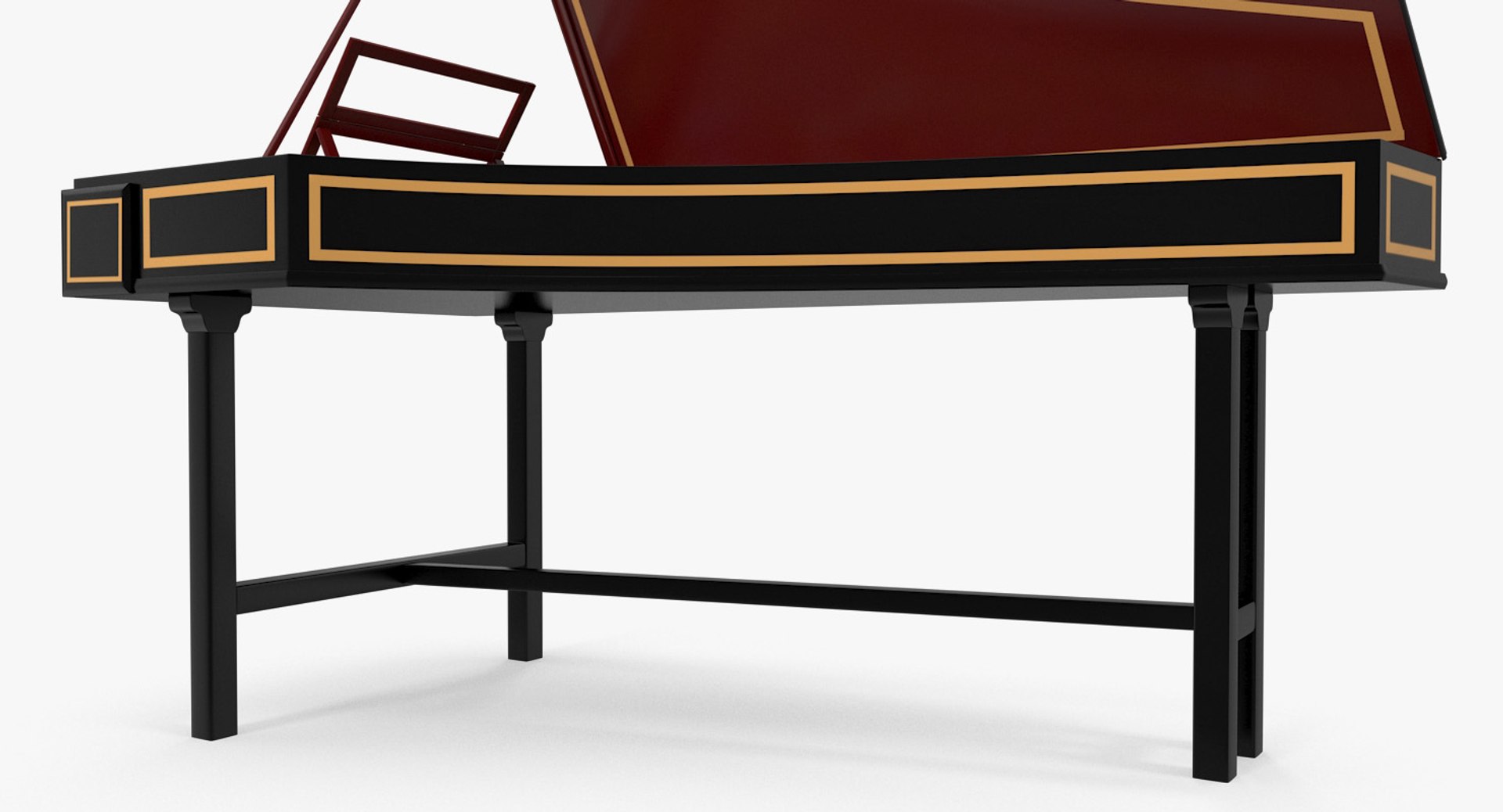 Classic harpsichord keyboard model - TurboSquid 1329083