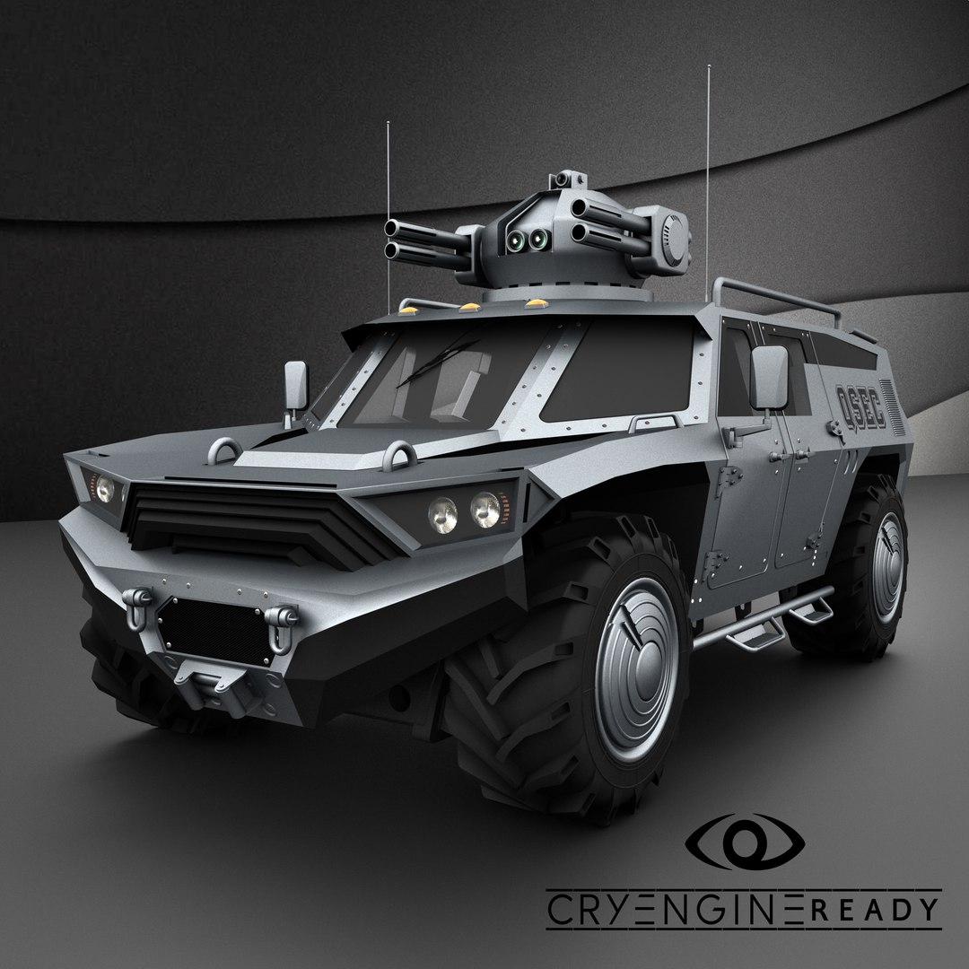 3D Model Armored Vehicle With Rocket Launcher - TurboSquid 1716103
