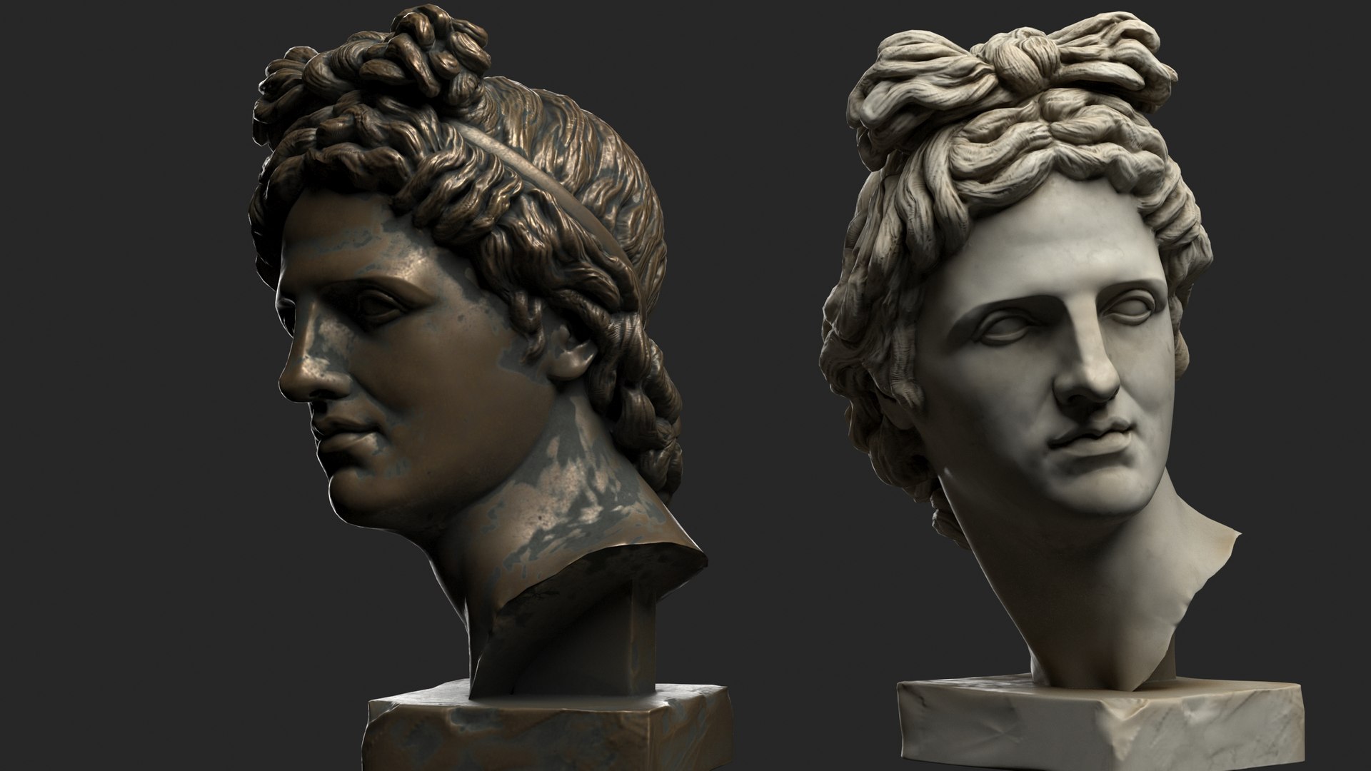 Apollo Statue Head