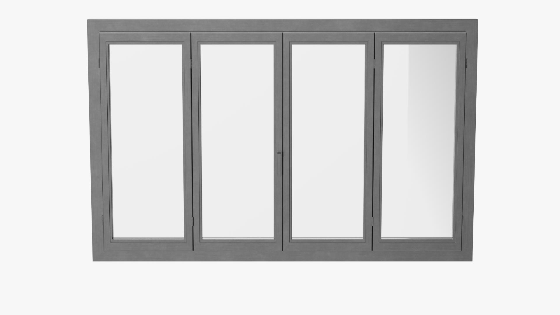4 Panels Window 3D Model - TurboSquid 1710350