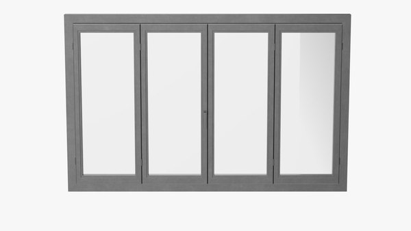 4 panels window 3D model - TurboSquid 1710350