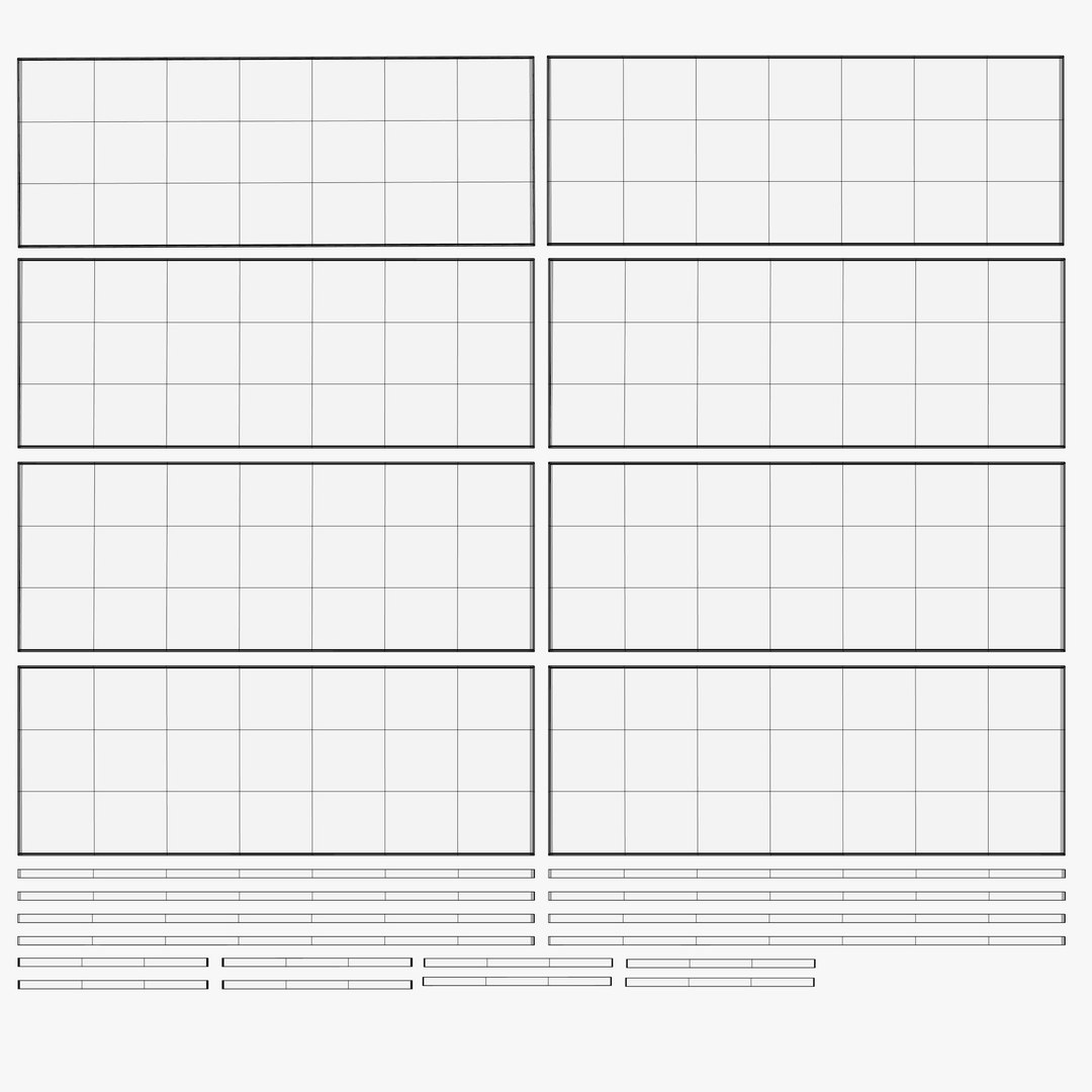 4 Panels Window 3D Model - TurboSquid 1710350