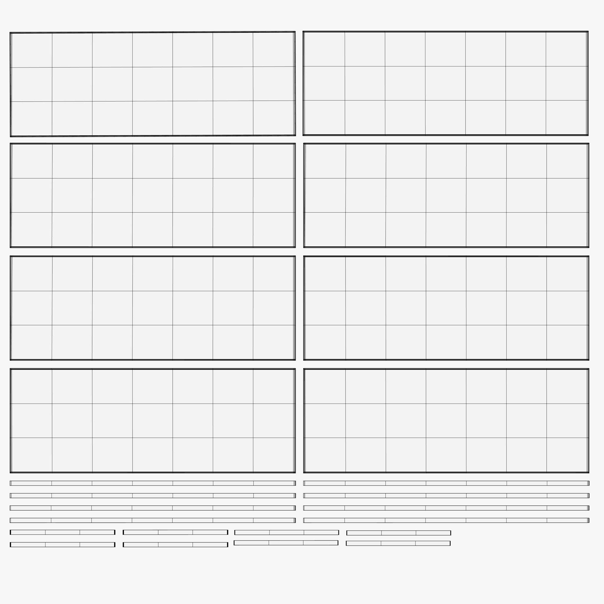 4 panels window 3D model - TurboSquid 1710350