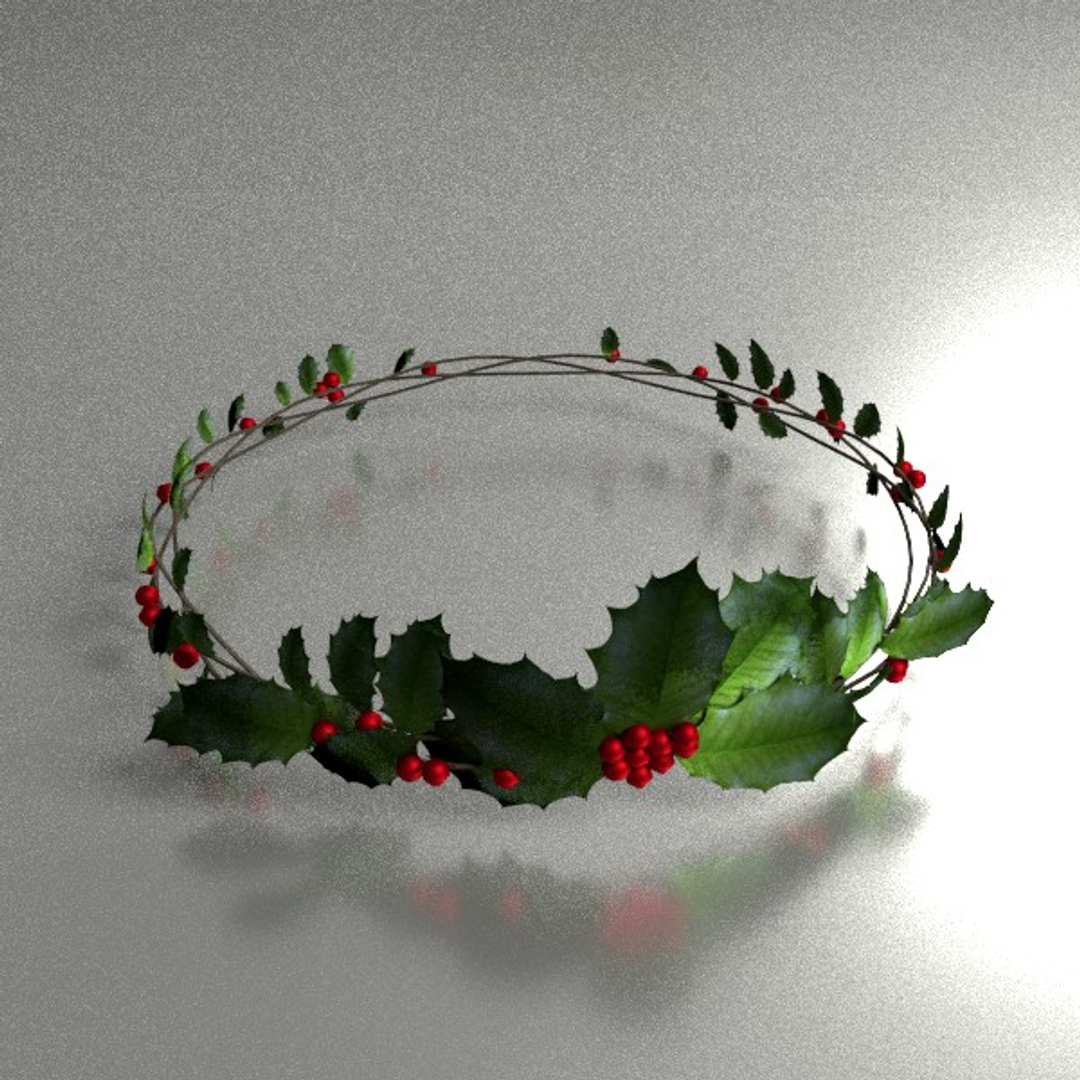 Holly Crown 3d Model