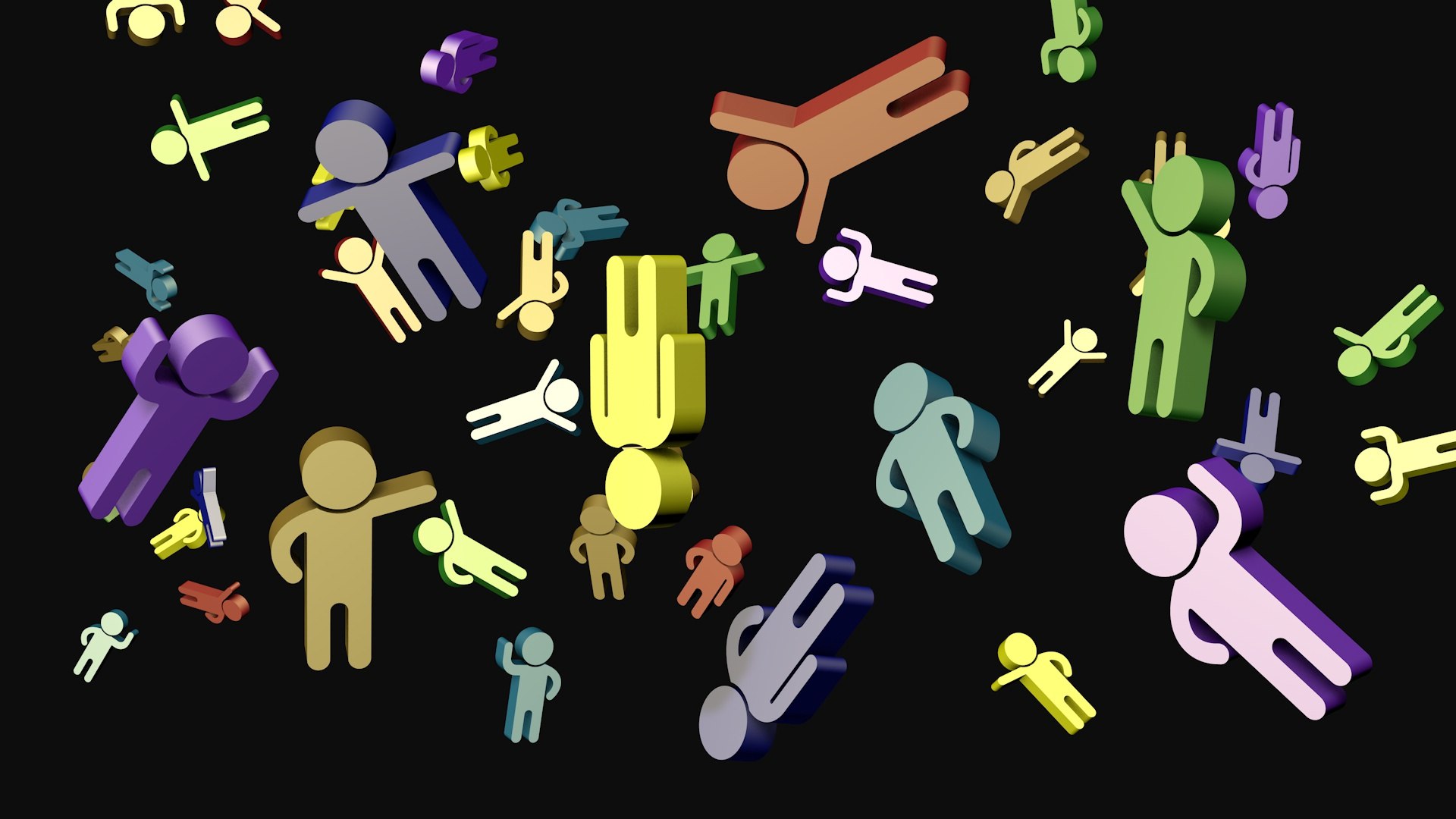 3D Little Man Poses Icons - TurboSquid 2226567