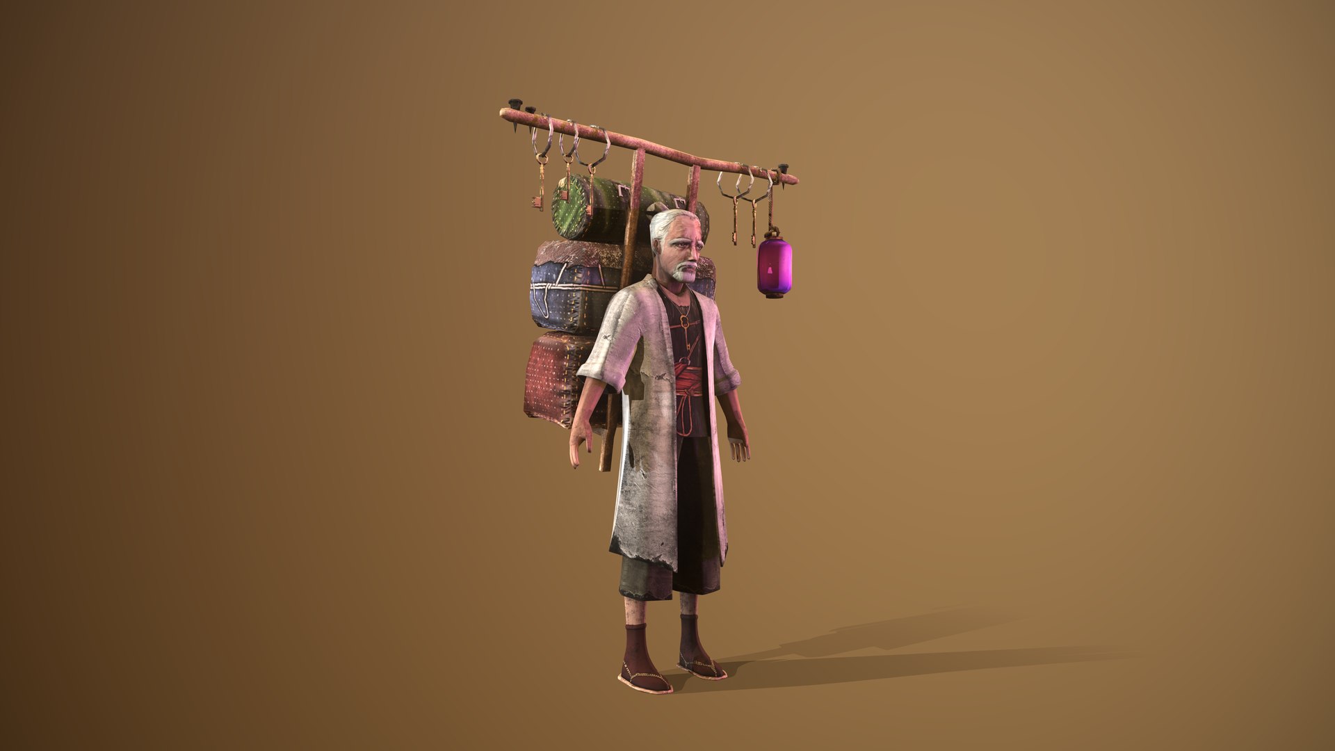 Old Merchant Rigged 3dcharacter 3D Model - TurboSquid 1830384