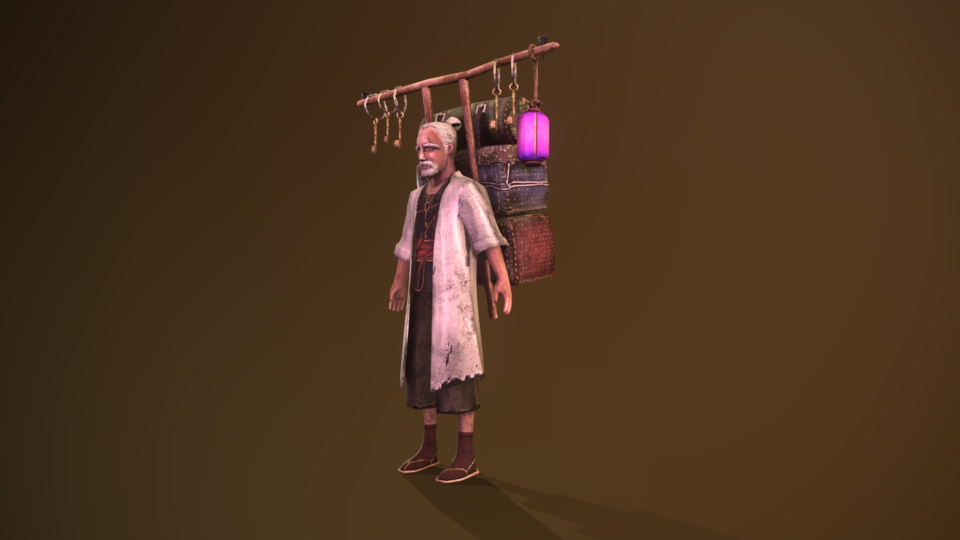 Old Merchant Rigged 3dcharacter 3D Model - TurboSquid 1830384