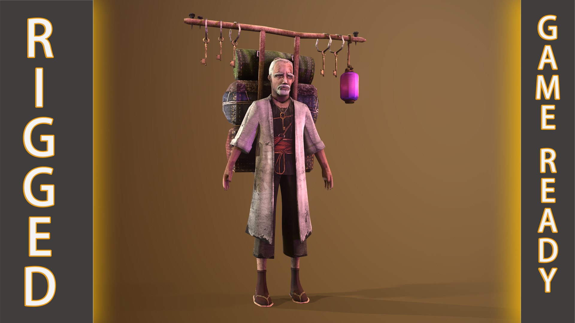Old Merchant Rigged 3dcharacter 3D Model - TurboSquid 1830384