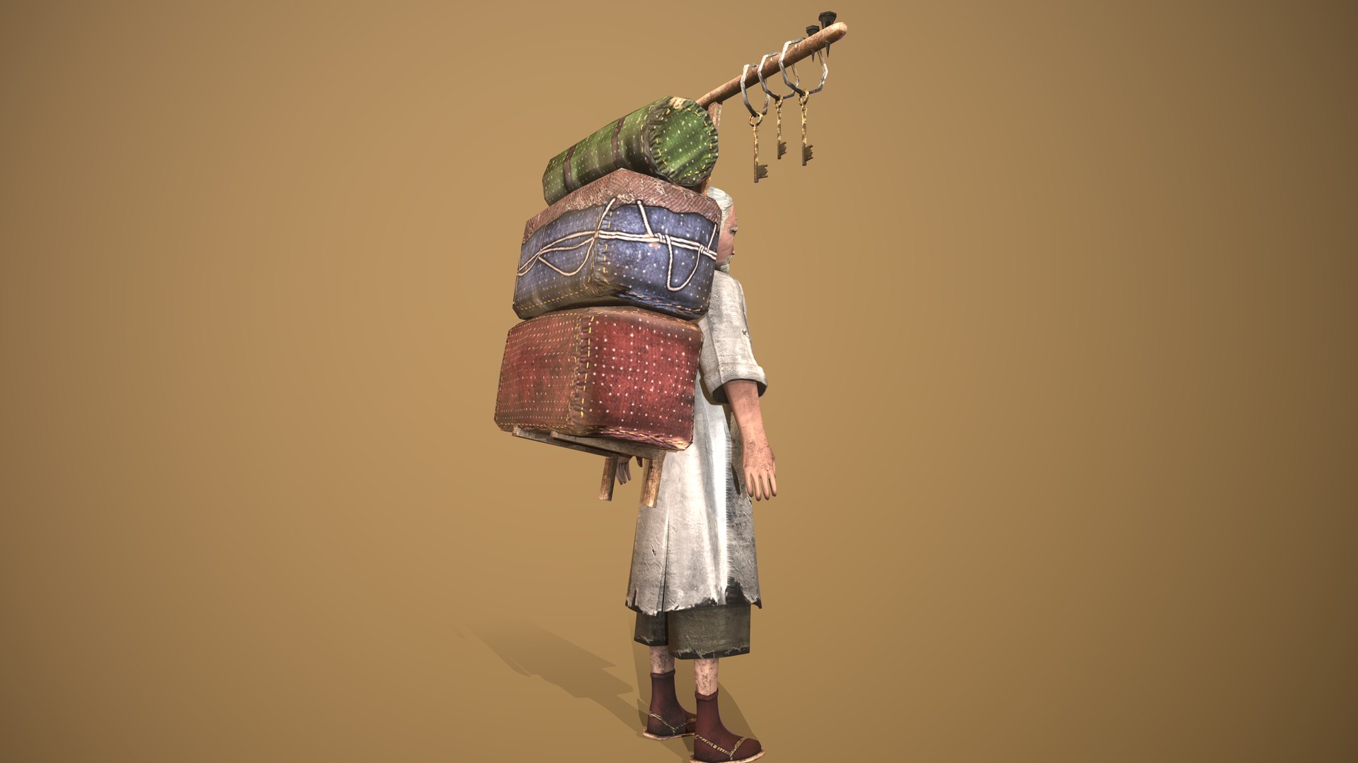 Old Merchant Rigged 3dcharacter 3D Model - TurboSquid 1830384