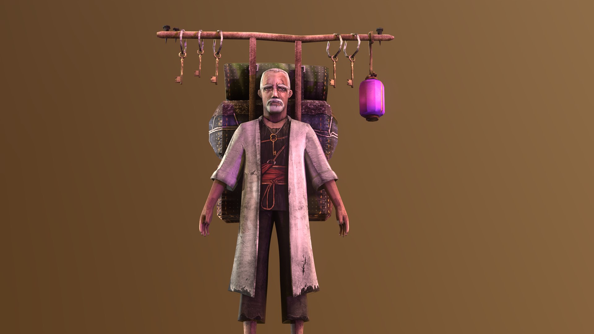 Old Merchant Rigged 3dcharacter 3D Model - TurboSquid 1830384