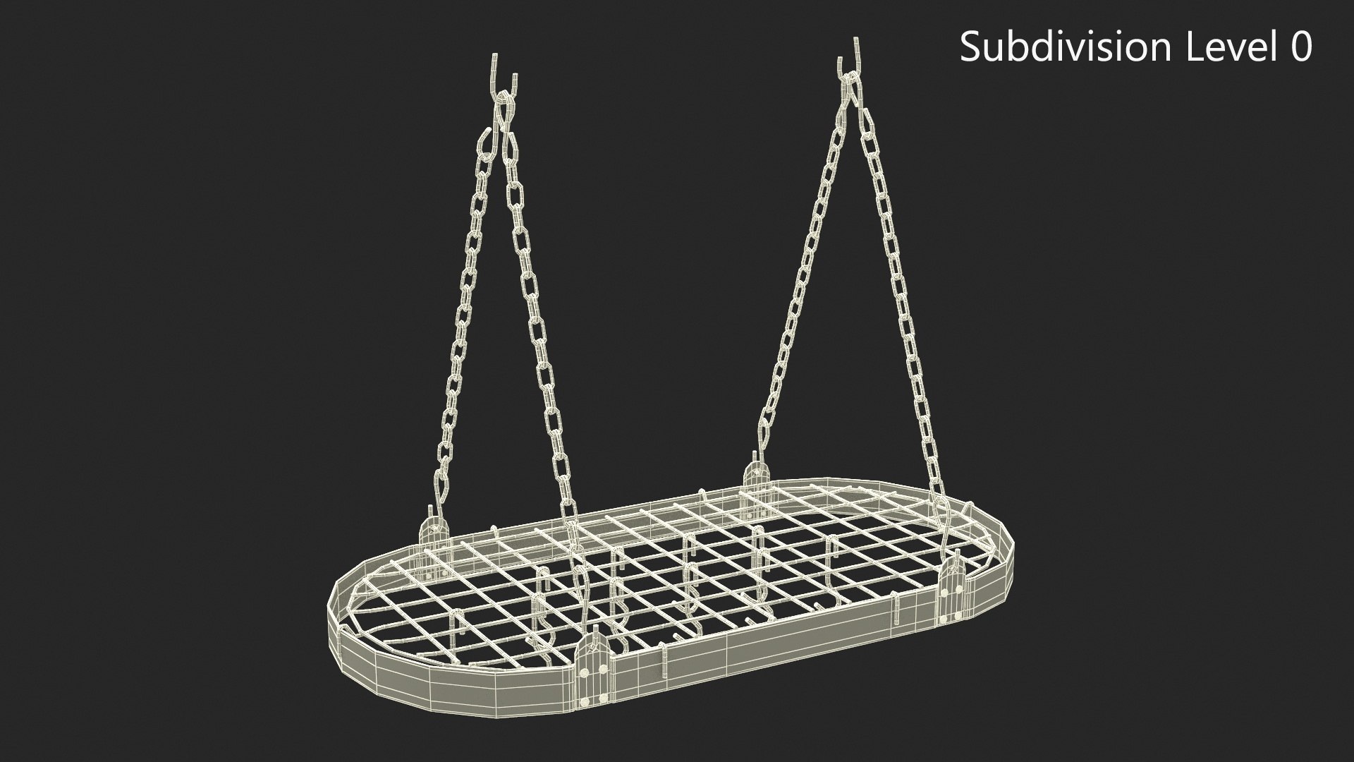 3D Model Chain Suspended Hanging Pot Rack Copper - TurboSquid 2154595