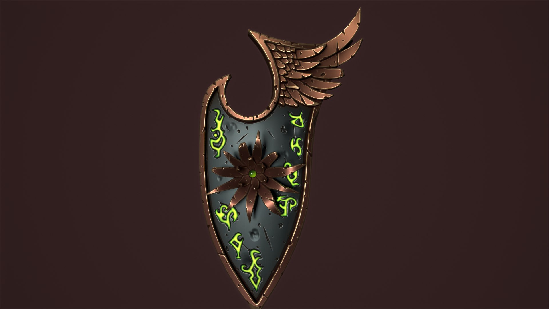 3D Rune Shield Model - TurboSquid 1836593