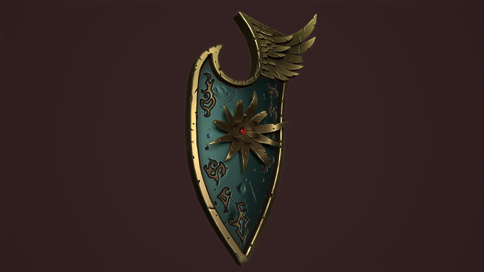 3D Rune shield model - TurboSquid 1836593