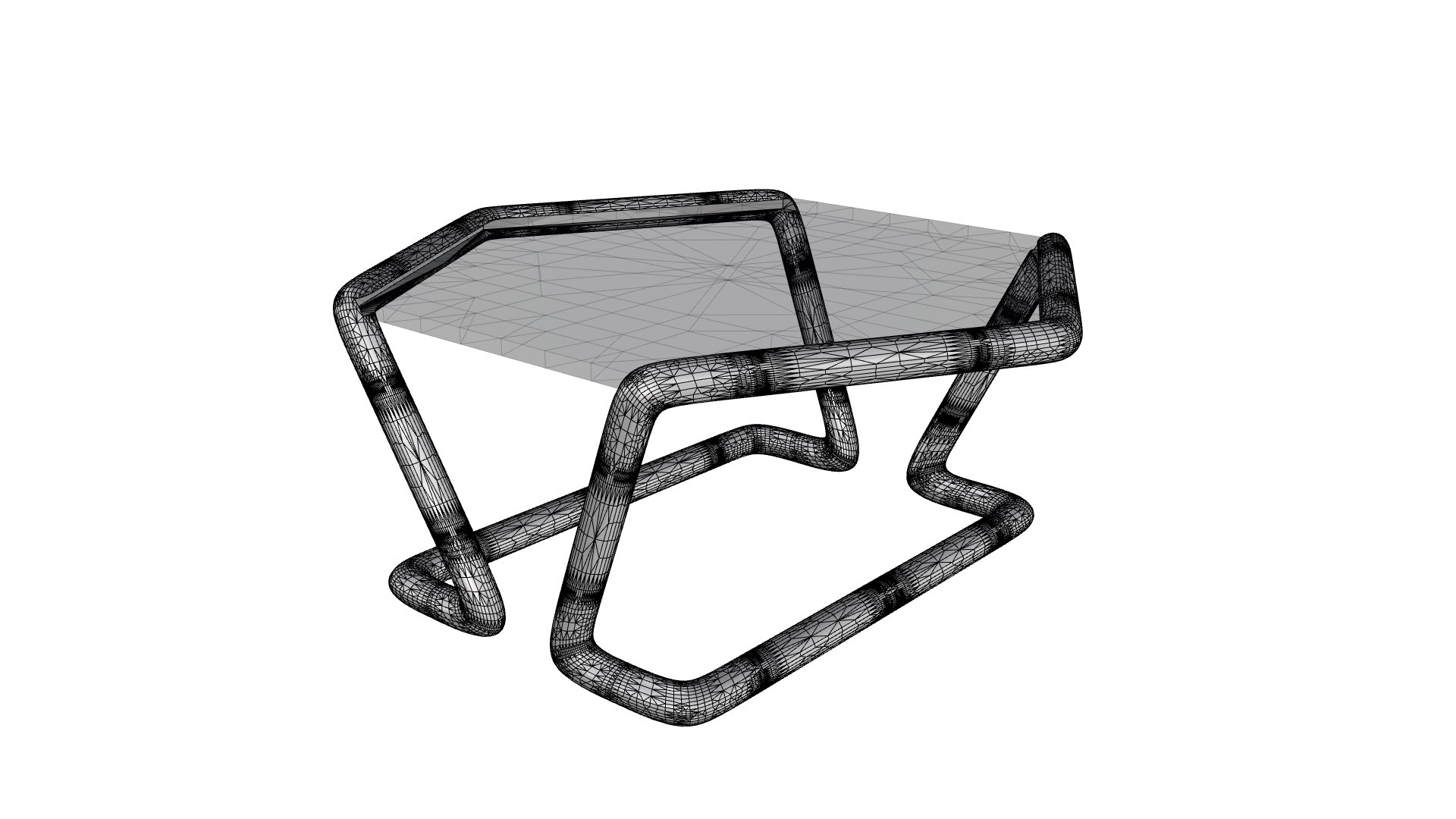 3D Double Frames Hexagonal Table - TurboSquid 2189439