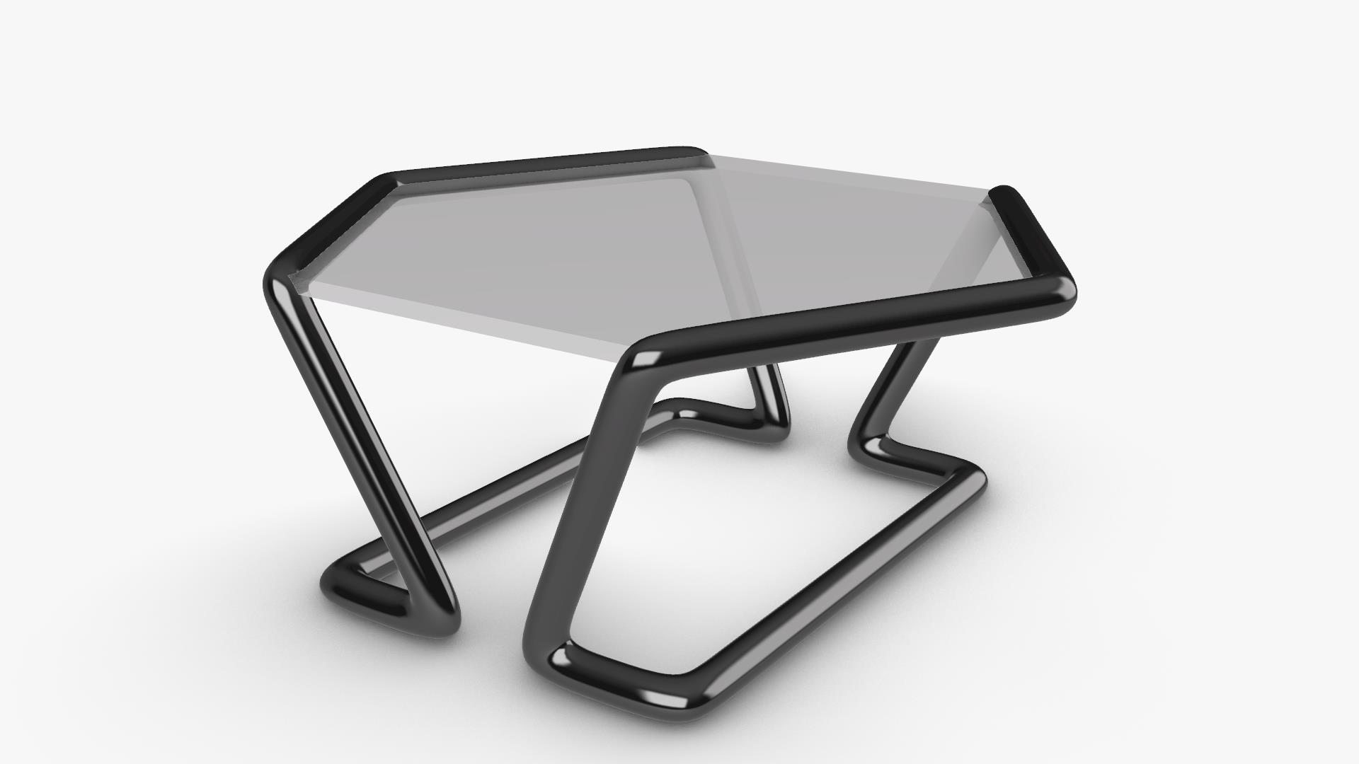 3D Double Frames Hexagonal Table - TurboSquid 2189439