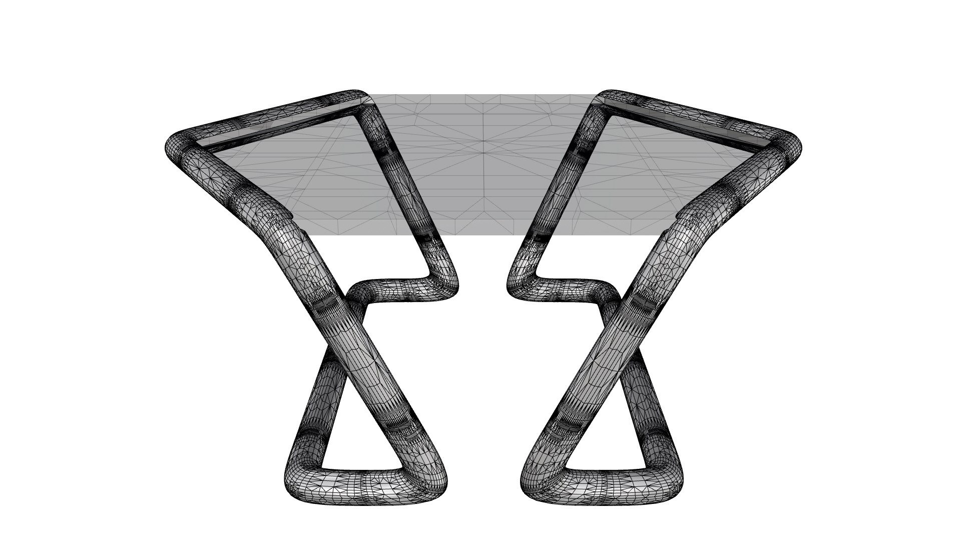 3D Double Frames Hexagonal Table - TurboSquid 2189439
