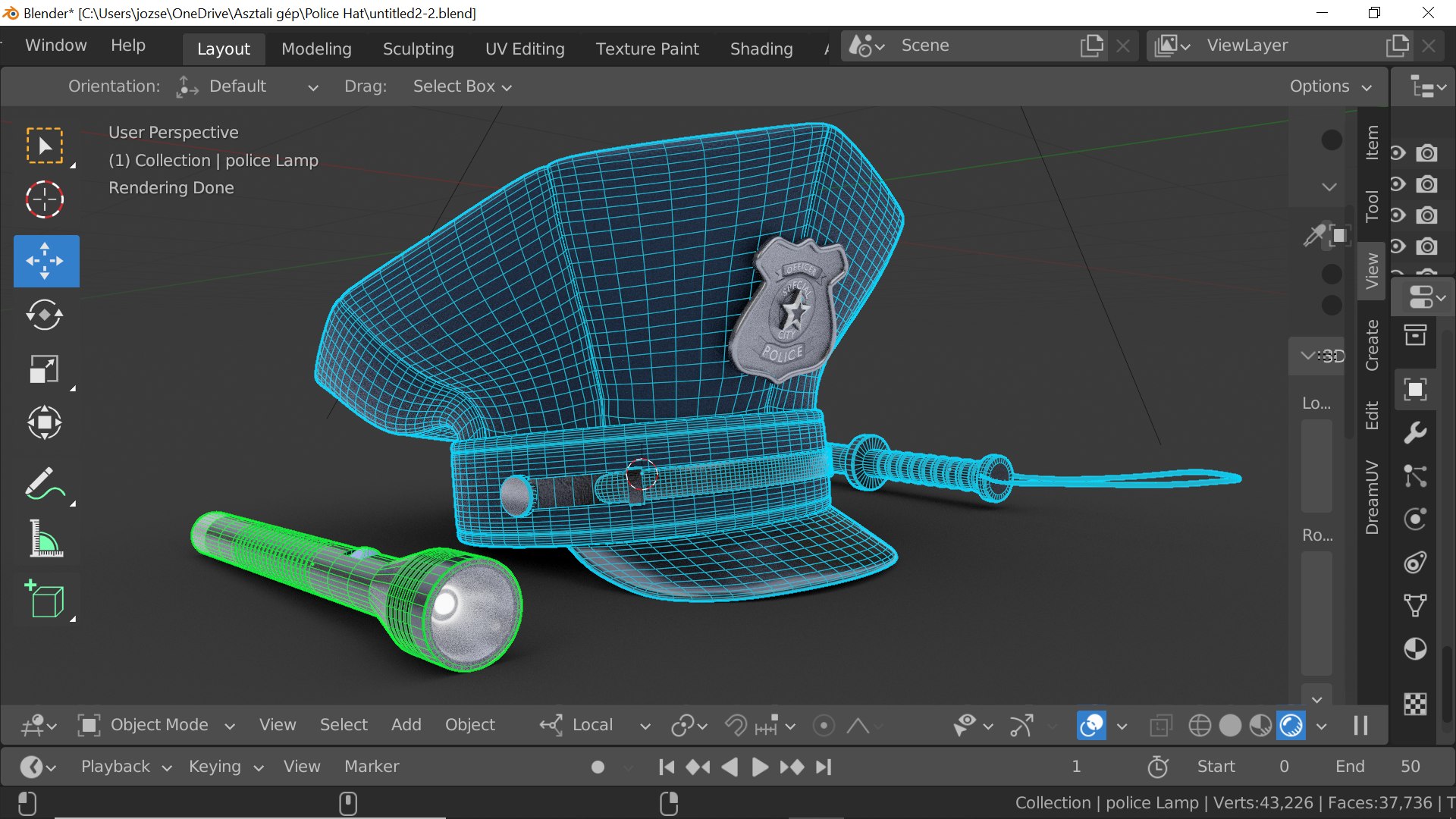 POLICE HAT 3D Model - TurboSquid 1978866
