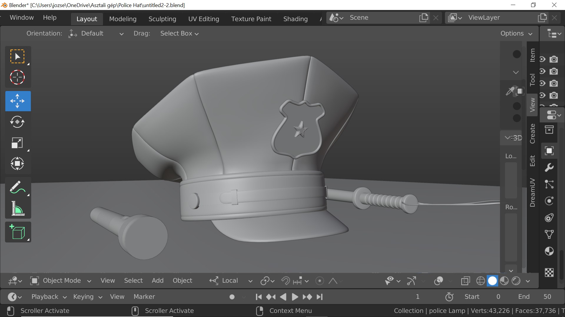 POLICE HAT 3D Model - TurboSquid 1978866